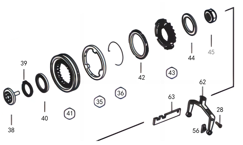 6562620055 Thrust Washer Spacer 9459900250 Nut for GO240-8 Gearbox ...